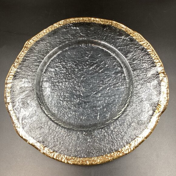 Glacier IVV | Dining | Glacier Ivv Italian Textured Art Glass K Gold ...